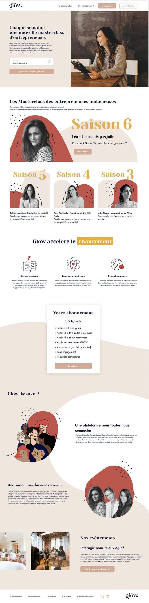 Glow / Web Design 03 | Studio ICAN